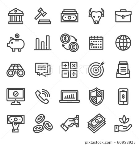 stock icon set. Editable stroke. 48 x 48... - Stock Illustration ...