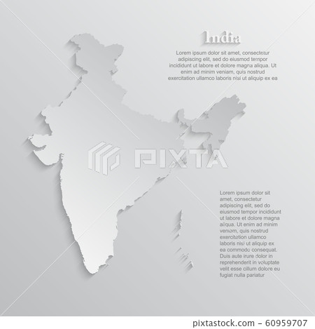 India asia country map background vector template - Stock Illustration ...