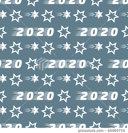 New Year 2020, Christmas seamless pattern Stars - Stock Illustration ...