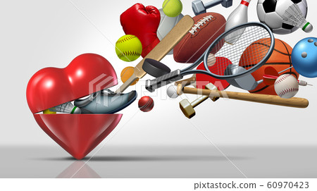 Healthy Sports Heart - Stock Illustration [60970423] - PIXTA