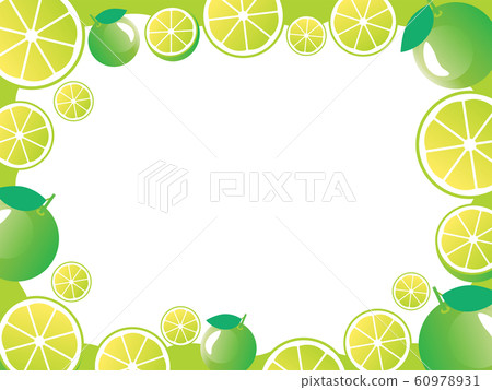 Green lime frame illustration - Stock Illustration [60978931] - PIXTA