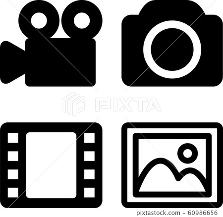 Video and photo icon set - Stock Illustration [60986656] - PIXTA