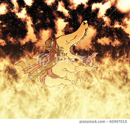 Ukiyo-e Youkai 16 Fire Version - Stock Illustration [60997018] - PIXTA