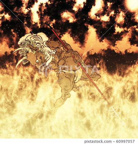 Ukiyo-e Youkai 8 Fire Version - Stock Illustration [60997057] - PIXTA