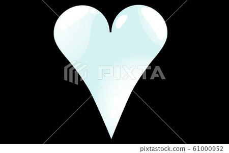 Blue, cold, icy heart with beautiful white - Stock Illustration ...