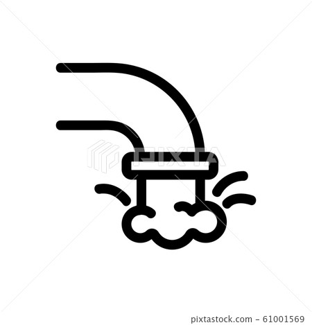 Jet water icon vector. Isolated contour symbol... - Stock Illustration ...