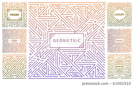 Vector set of abstract geometric design... - Stock Illustration ...