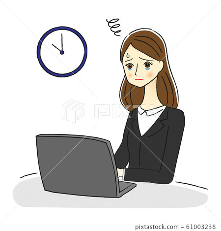 Business overtime fatigue - Stock Illustration [61003238] - PIXTA