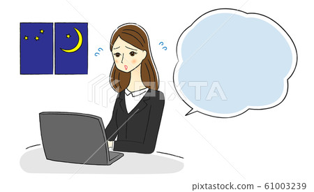 Business overtime fatigue - Stock Illustration [61003239] - PIXTA
