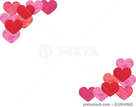 Red pink triangle heart frame - Stock Illustration [61004988] - PIXTA