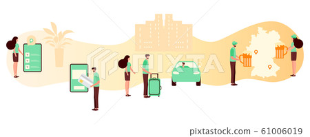 Vector People Travel rest vacation booking tour - Stock Illustration ...
