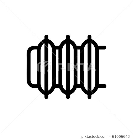 Home radiator icon vector. Isolated contour... - Stock Illustration ...