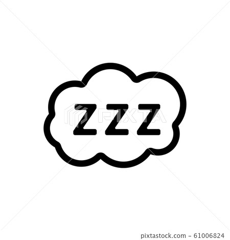 Snoring icon vector. Isolated contour symbol... - Stock Illustration ...