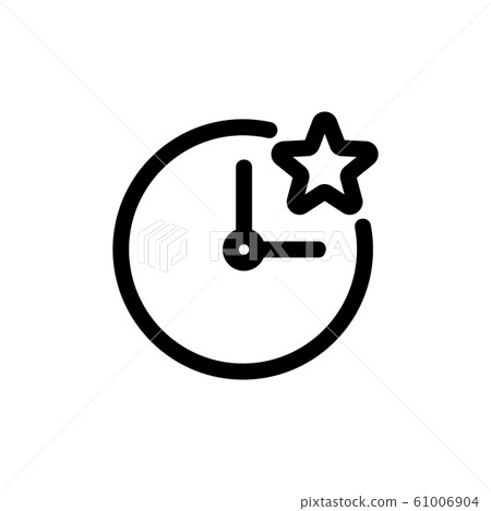 Favorite time icon vector. Isolated contour... - Stock Illustration ...