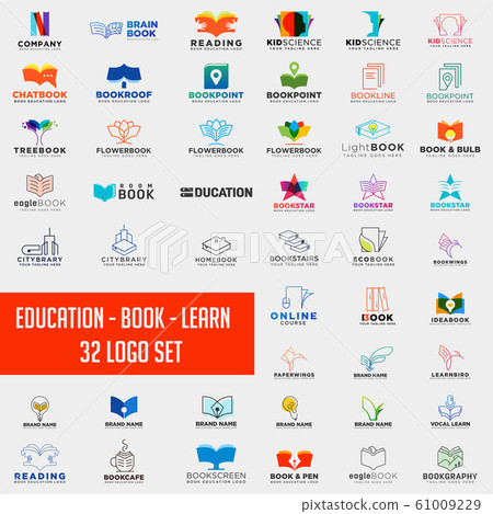 book education logo collection design-插圖素材 [61009229] - PIXTA圖庫