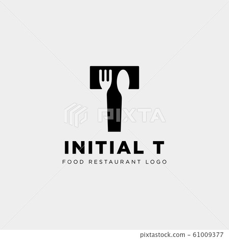 initial t food equipment simple logo template-插圖素材 [61009377] - PIXTA圖庫