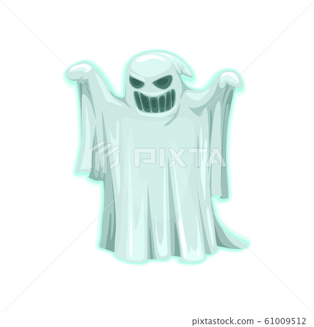 Scary ghost icon, Halloween object - Stock Illustration [61009512] - PIXTA