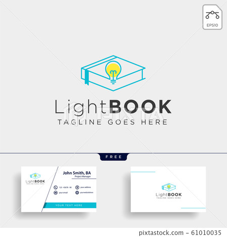 Light bulb learning line logo template vector - Stock Illustration ...