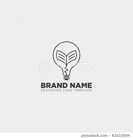 Light bulb learning line logo template vector - Stock Illustration ...