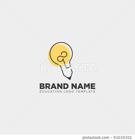 Light bulb learning line logo template vector - Stock Illustration ...