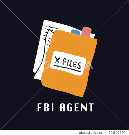 folder with document of FBI agent illustration - Stock Illustration ...