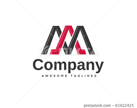 creative Letter AM logo design template... - Stock Illustration ...