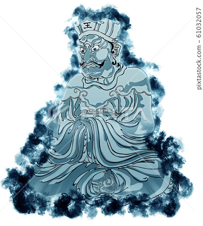 Ukiyo-e-Enma Daio-Part 2-Smoke - Stock Illustration [61032057] - PIXTA