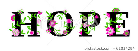Hope word concept. Typography text design...-插圖素材 [61034294] - PIXTA圖庫