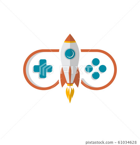 rocket game console turbo speed joystick - Stock Illustration [61034628 ...