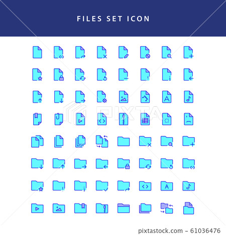 Document Files icon filled outline set - Stock Illustration [61036476 ...