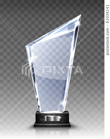 Glass trophy or acrylic winner award realistic - Stock Illustration ...