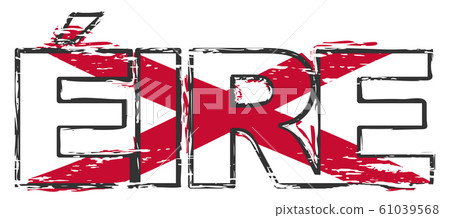 Word EIRE (Irish translation of Ireland) with St - Stock Illustration ...
