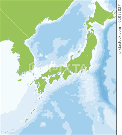 Vector illustration map of the Japanese territory - Stock Illustration ...
