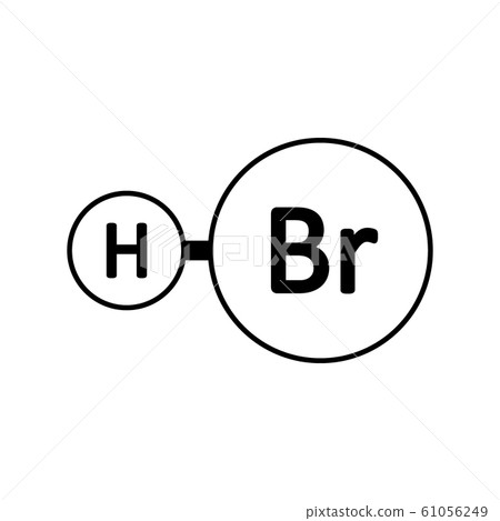 Hydrogen bromide molecule icon. - Stock Illustration [61056249] - PIXTA