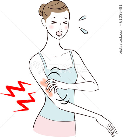 Woman beauty itch - Stock Illustration [61059481] - PIXTA