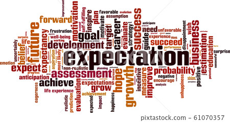 Expectations word cloud - Stock Illustration [61070357] - PIXTA