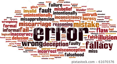 Error word cloud - Stock Illustration [61070376] - PIXTA