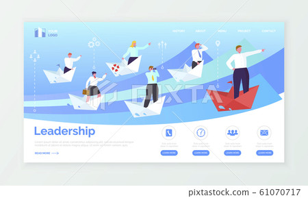 Leadership and Business Wep Page or Site Template - Stock Illustration ...