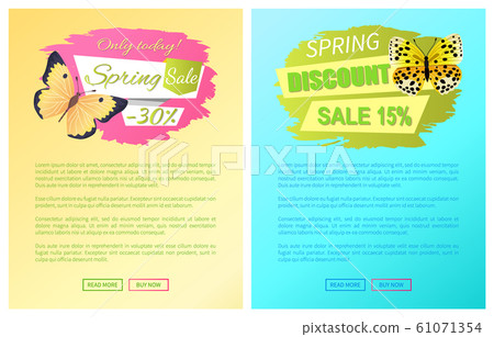 Spring Discount Sale 15 Off Emblems Set Web Pages - Stock Illustration ...