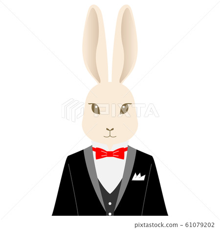 Illustration of a rabbit wearing a tuxedo - Stock Illustration ...