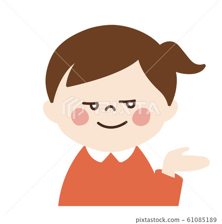 Girl (scheming, introduction pose, right) - Stock Illustration ...