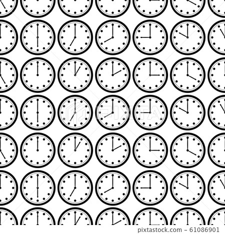 Simple clock seamless pattern - Stock Illustration [61086901] - PIXTA