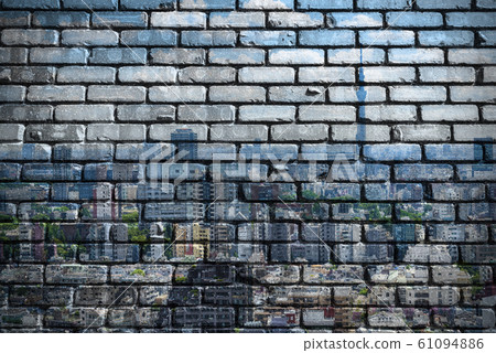 Tokyo cityscape brick style - Stock Illustration [61094886] - PIXTA