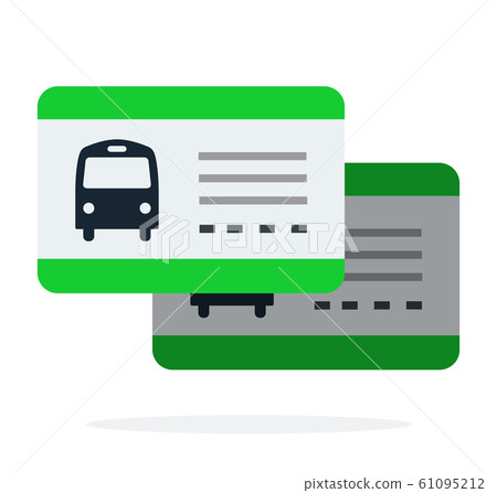 Bus cards vector flat material design isolated... - Stock Illustration ...