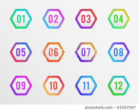 Bullet points. Colorful label number pointing... - Stock Illustration ...