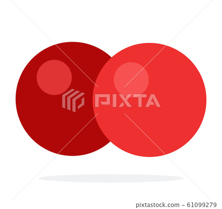 Two-round red berries - Stock Illustration [61099279] - PIXTA