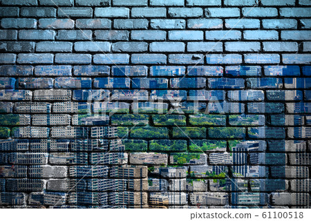 Tokyo cityscape brick style - Stock Illustration [61100518] - PIXTA