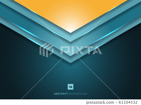 Abstract 3D blue angle arrow triangle shapes - Stock Illustration ...