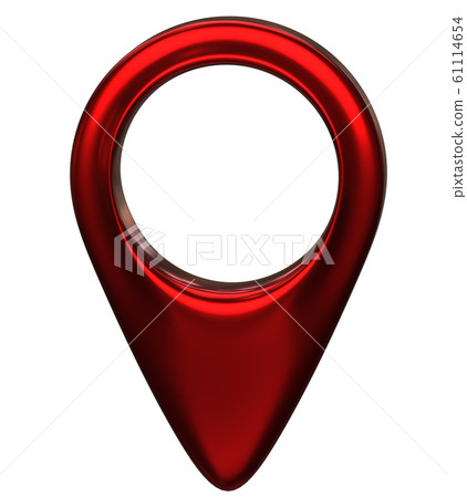 Red map pointer 3d pin. Location symbol... - Stock Illustration [61114654] - PIXTA