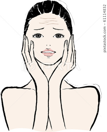 Wrinkled Forehead Drawing